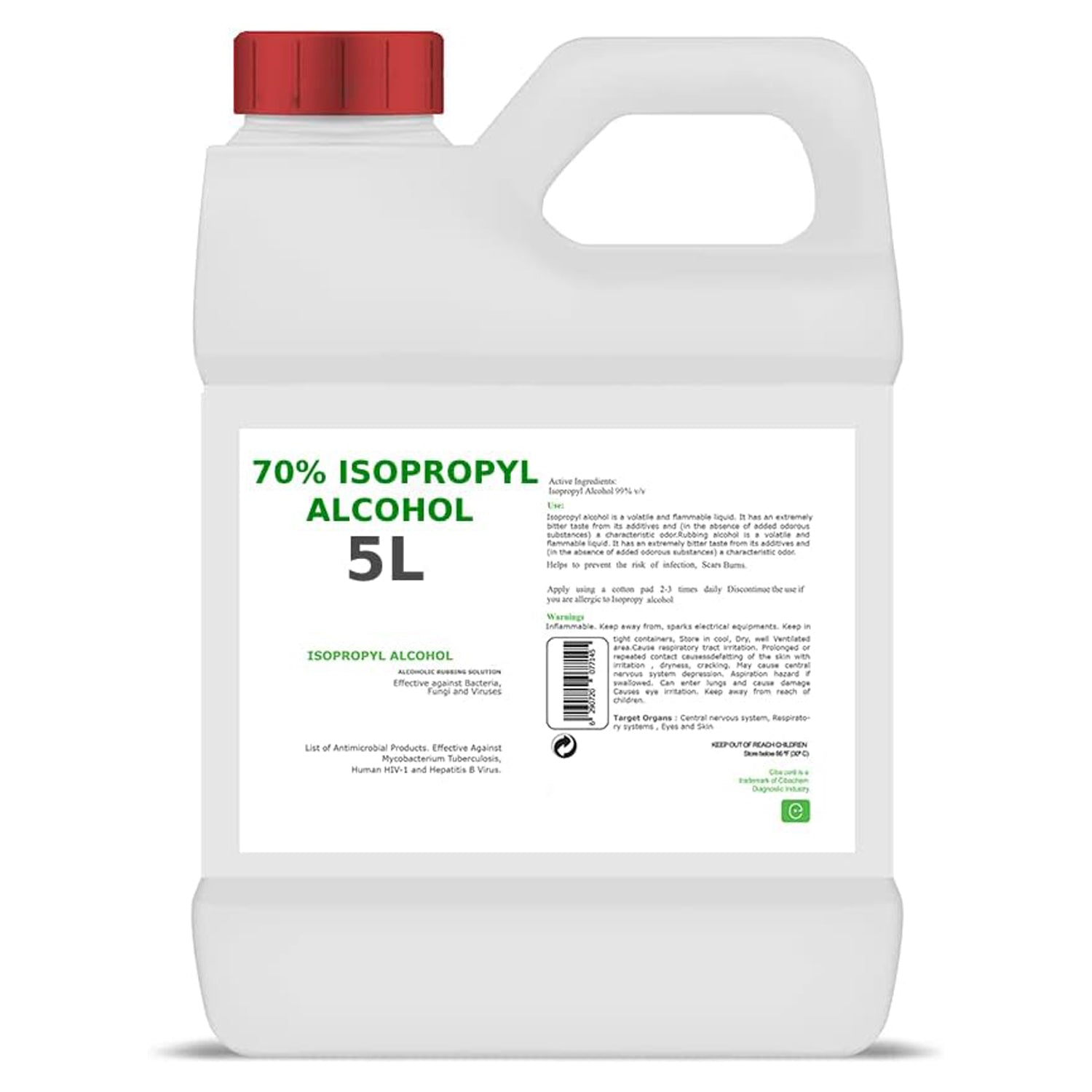 1 Liter / 5 Liters / 20 Liters 70% Isopropyl Alcohol U.S.P