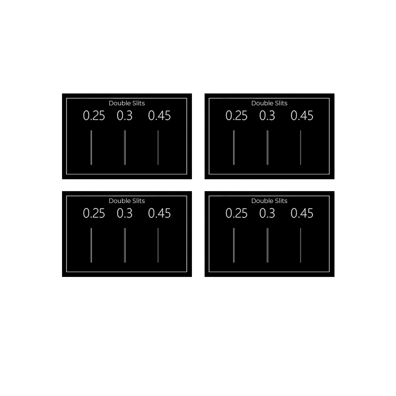 Pack of 4 | Double Slits