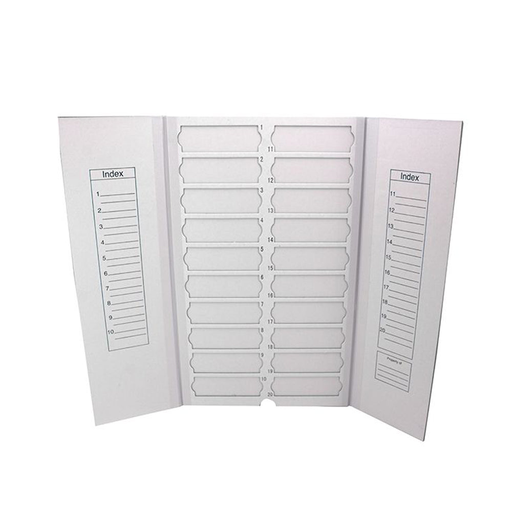 1 Pack, Standard Microscope Slides Storage Folder with Lid and Divider