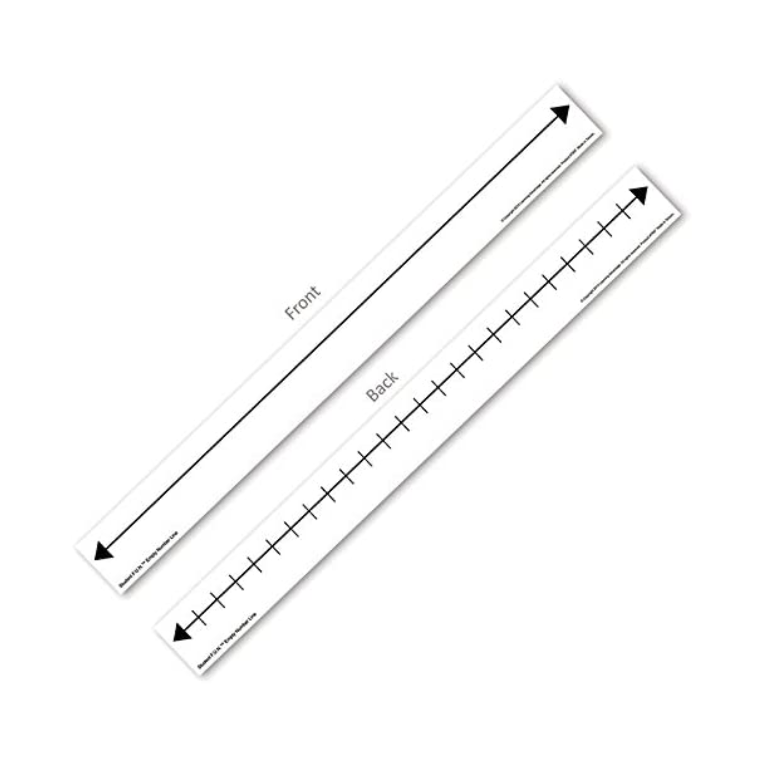 Pack of 10 Double Sided Empty Number Lines