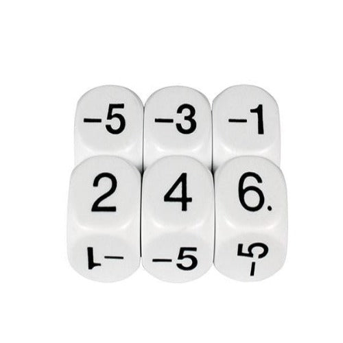 Negative Number Sum Dice Pack of twelve