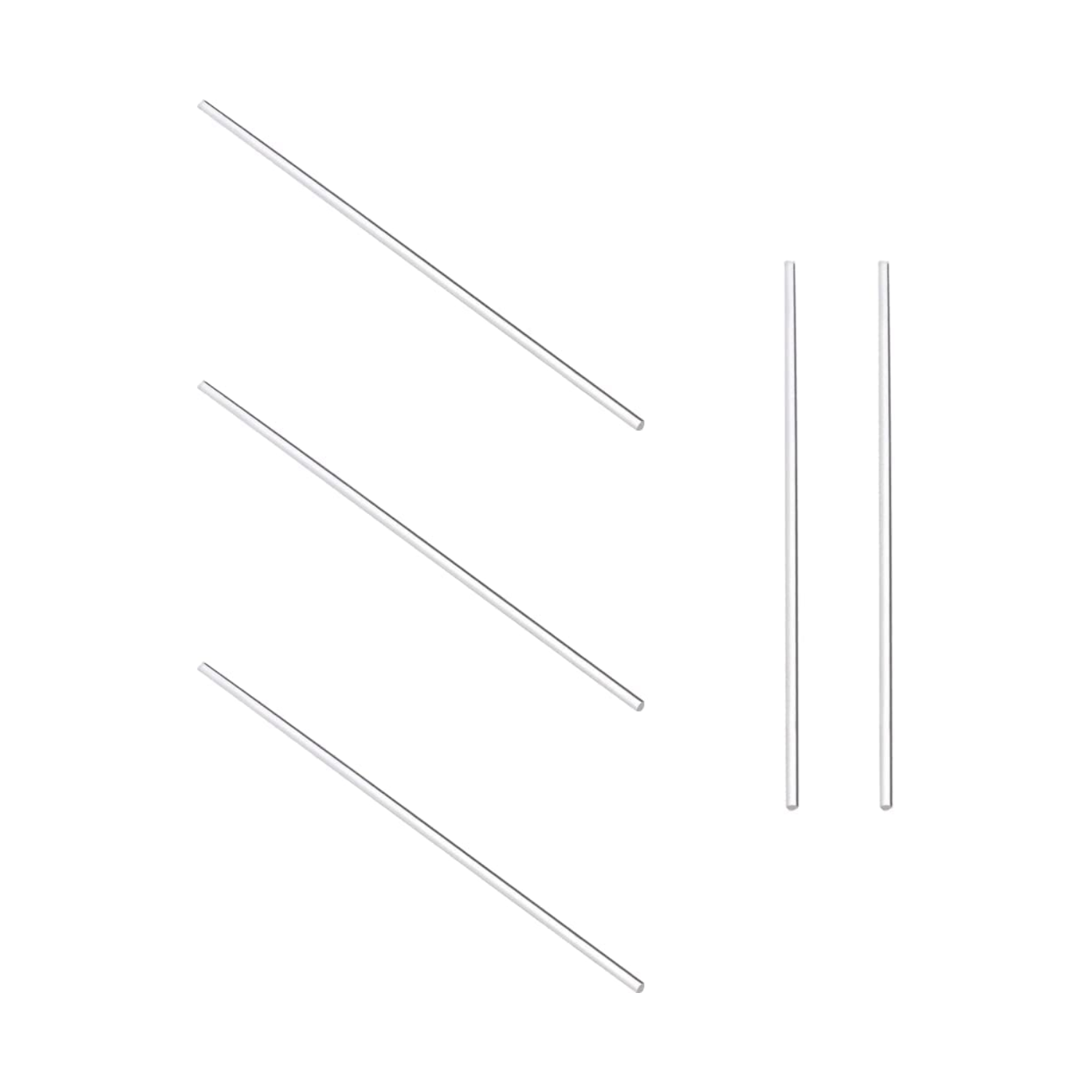 Pack of 5 Heavy Duty Transparent Polythene Friction Rod