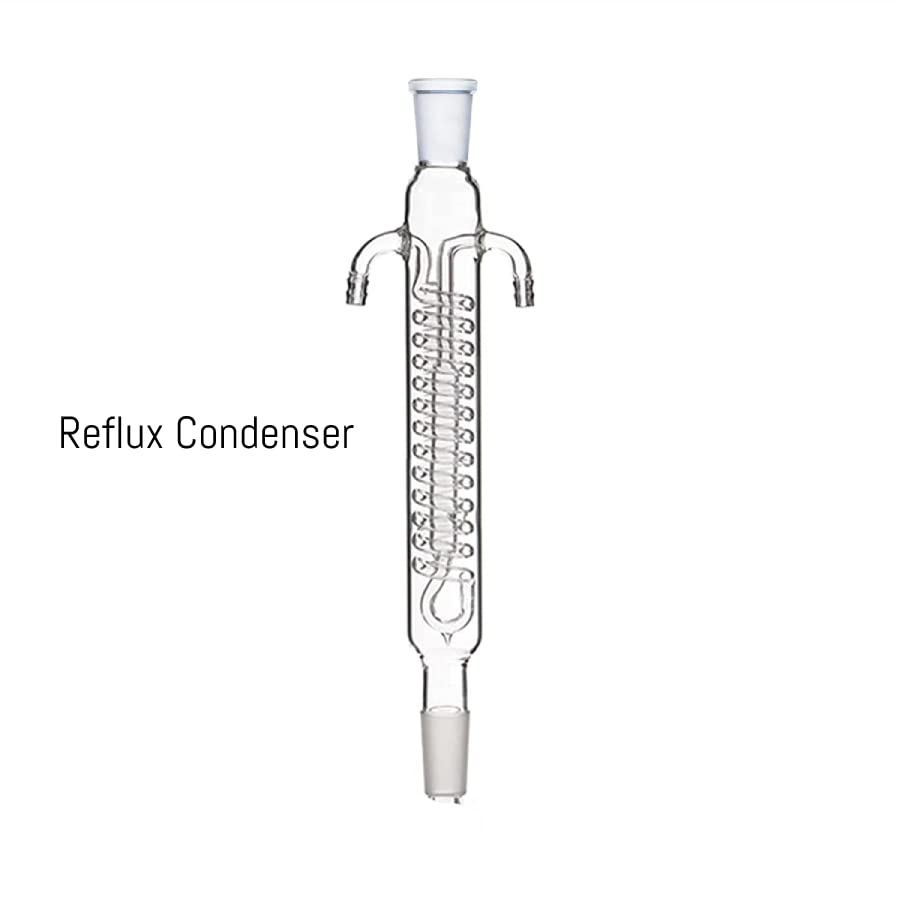 REFLUX Apparatus + Reflux Condenser + 500ml Round Bottom Flask + Therm